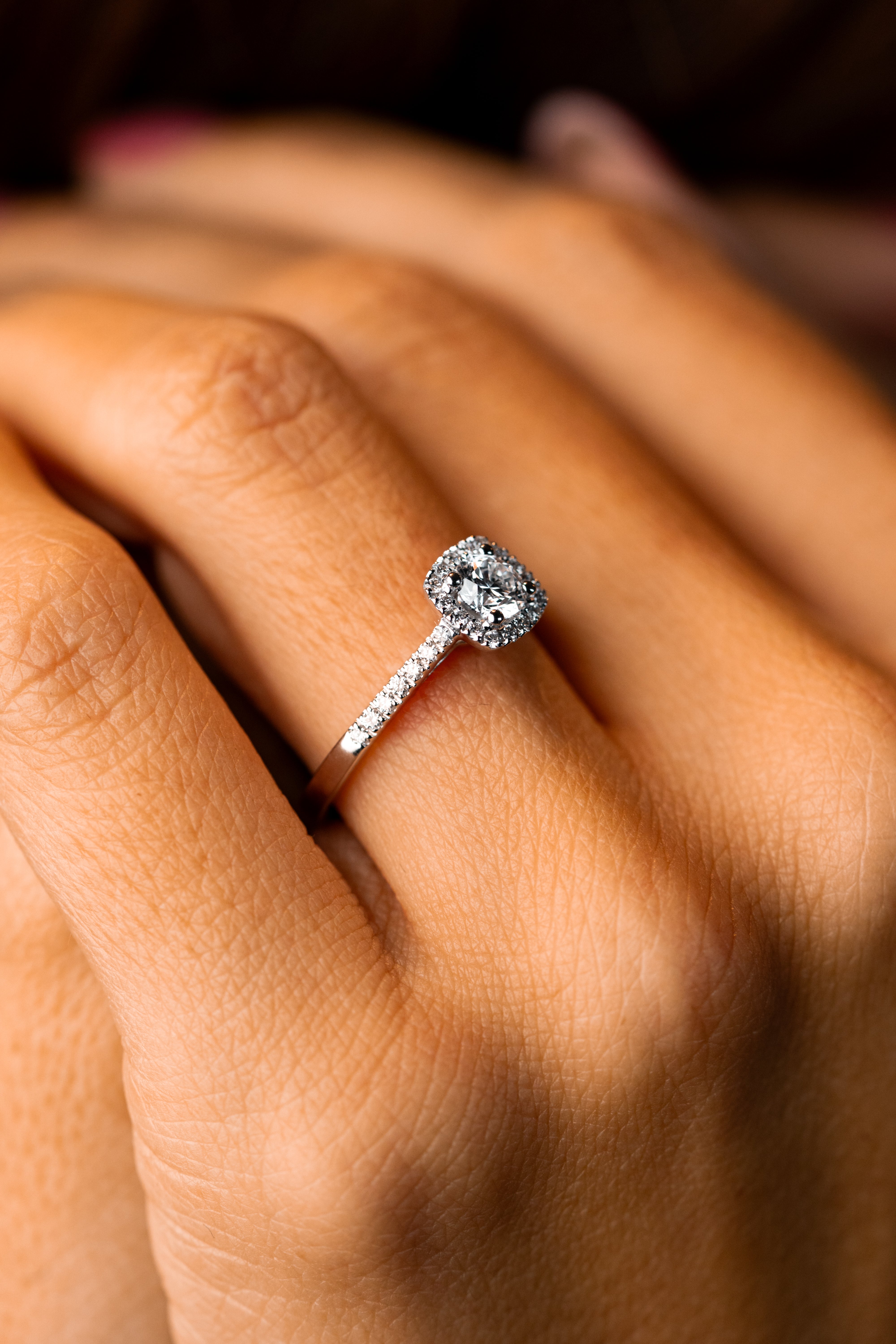 Square contour wedding band store